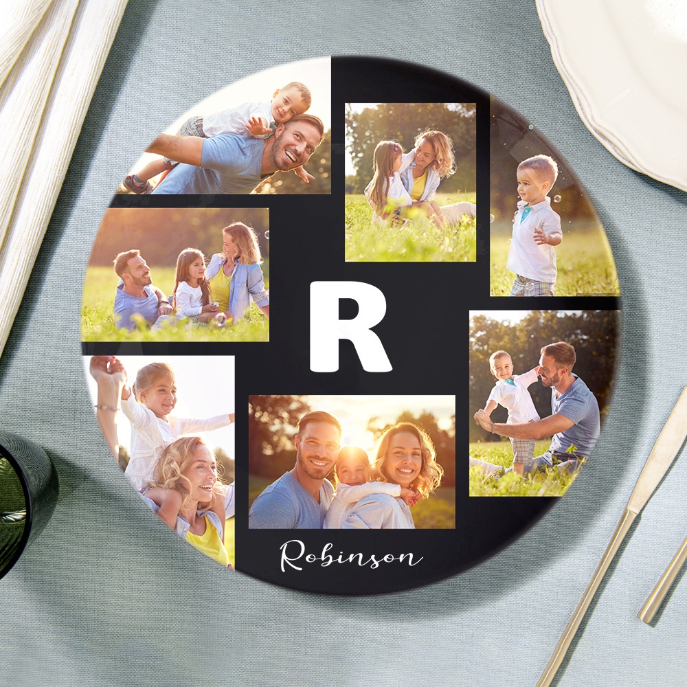 Custom Printed Ceramic Plate Photo Dinner Plates Souvenir For Family ...
