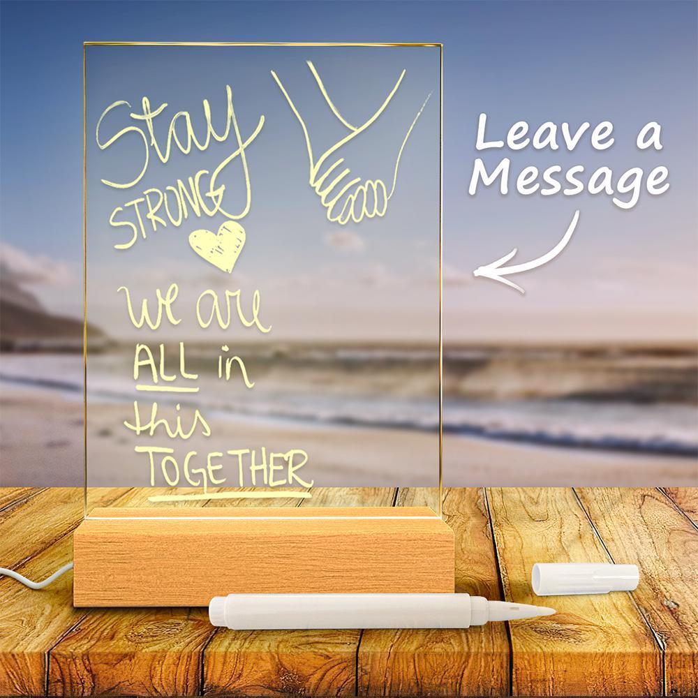 Handwriting Night Lights Acrylic Message Board with Pen - MadeMine ...