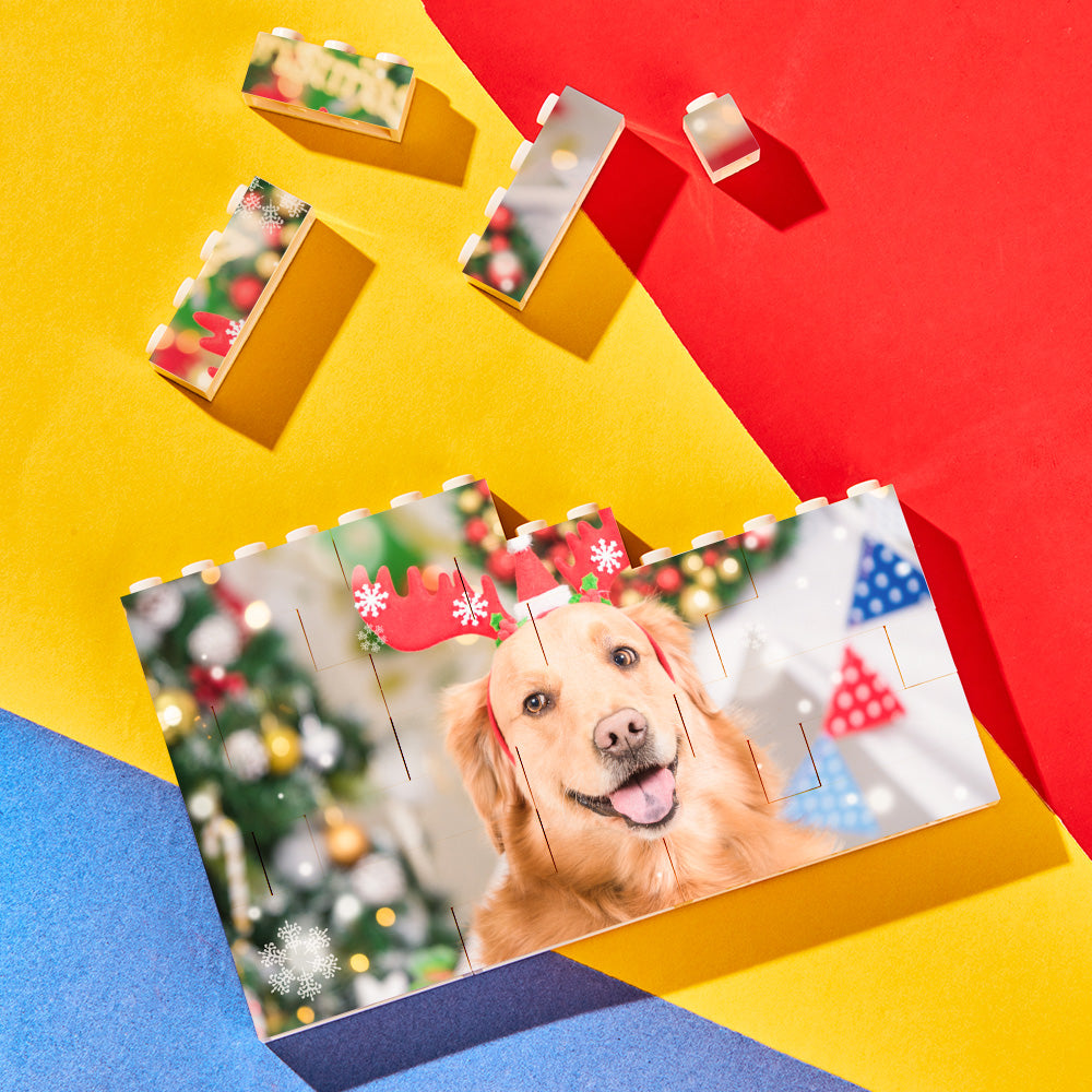 Personalized Building Brick Custom Horizontal Photo Block - MadeMine ...