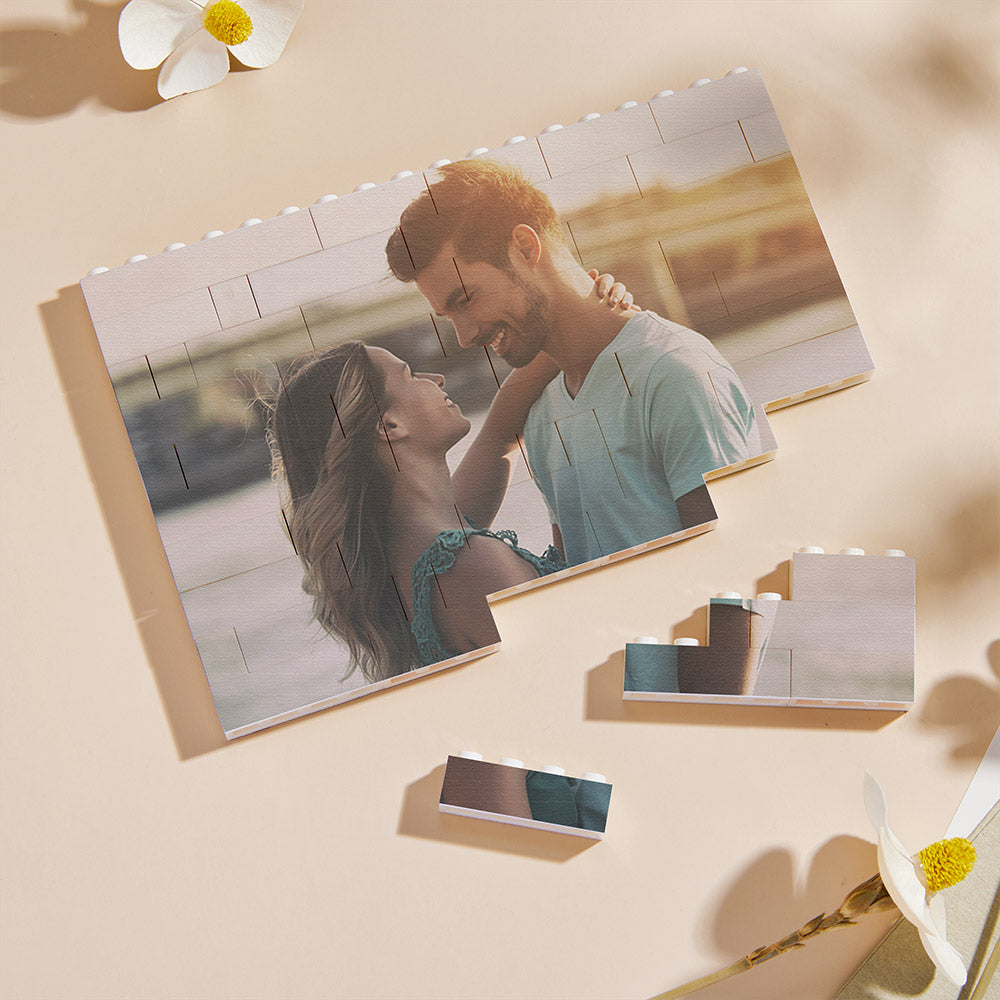 Personalized Building Brick Custom Horizontal Photo Block - MadeMine ...