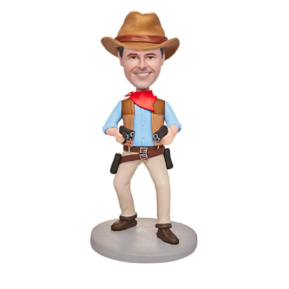 Personalized West Cowboy Custom Bobblehead with Engraved Text ...
