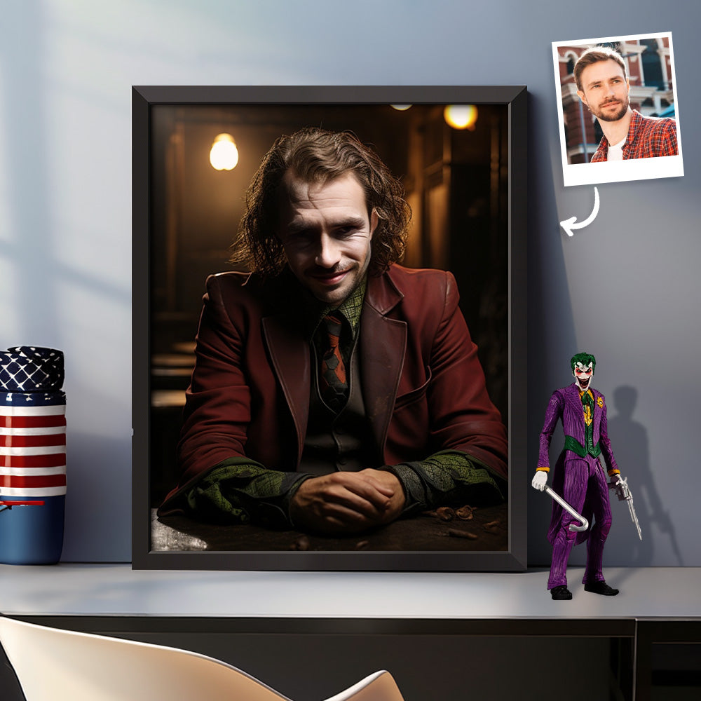 Personalized Face Joker Frame Gifts for Him Custom Portrait from Photo ...