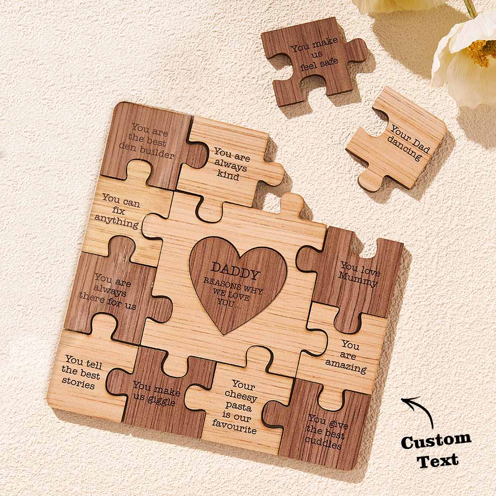 Custom Engraved Puzzle Ornaments Wooden Creative Christmas Gifts for ...