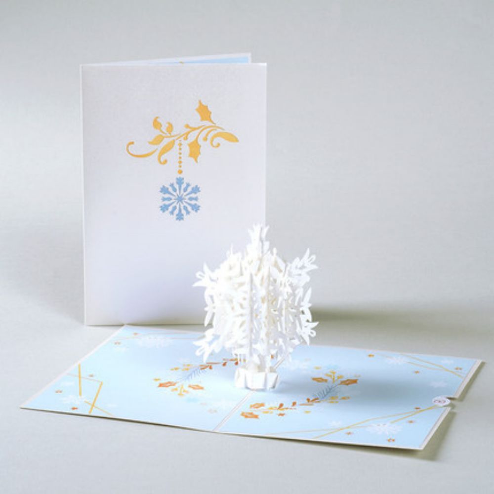 Creative Christmas 3D Pop Up Card Snowflake Pop Up Greeting Card ...