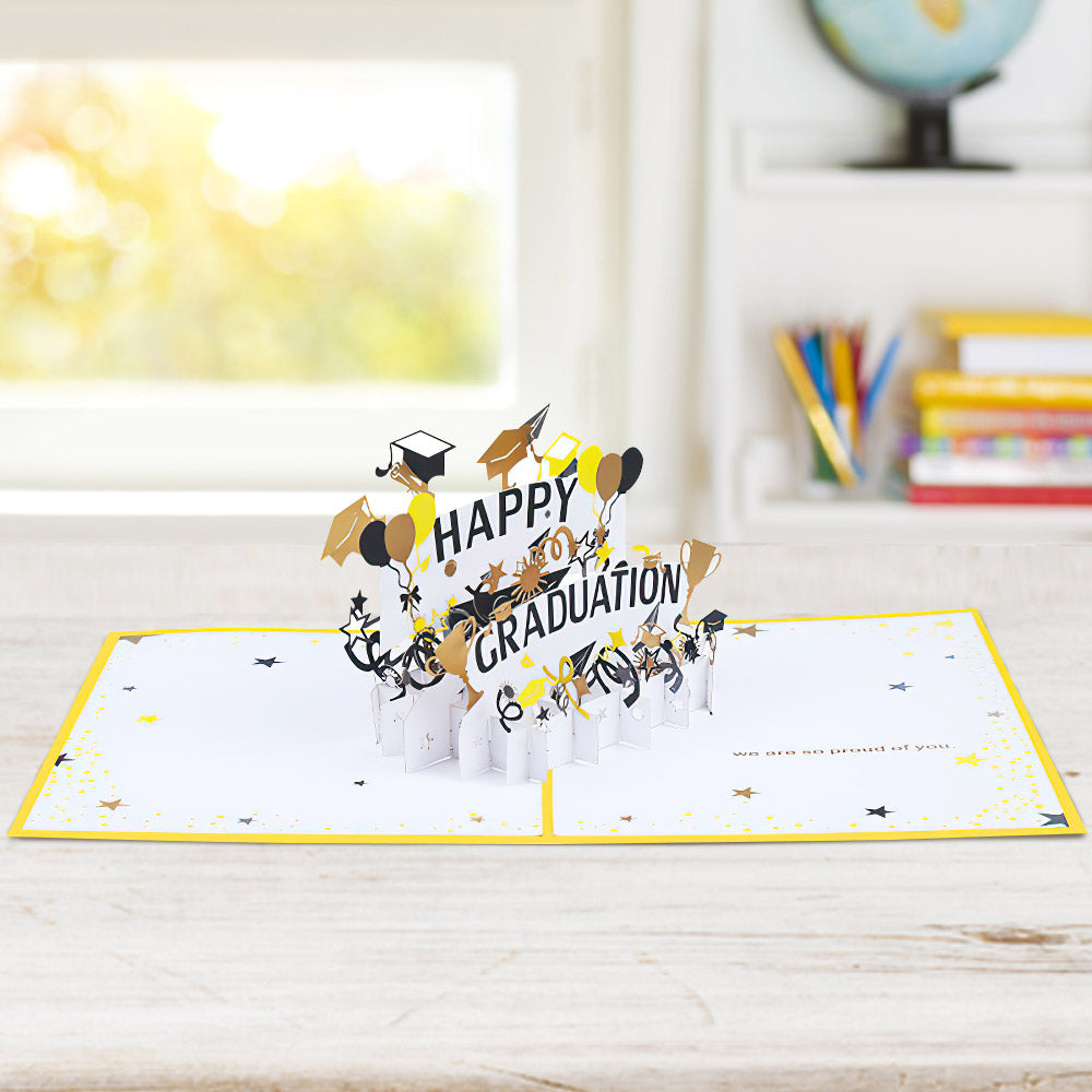 Congrats Graduation Balloon 3D Pop Up Card Newly Grads Congratulations ...