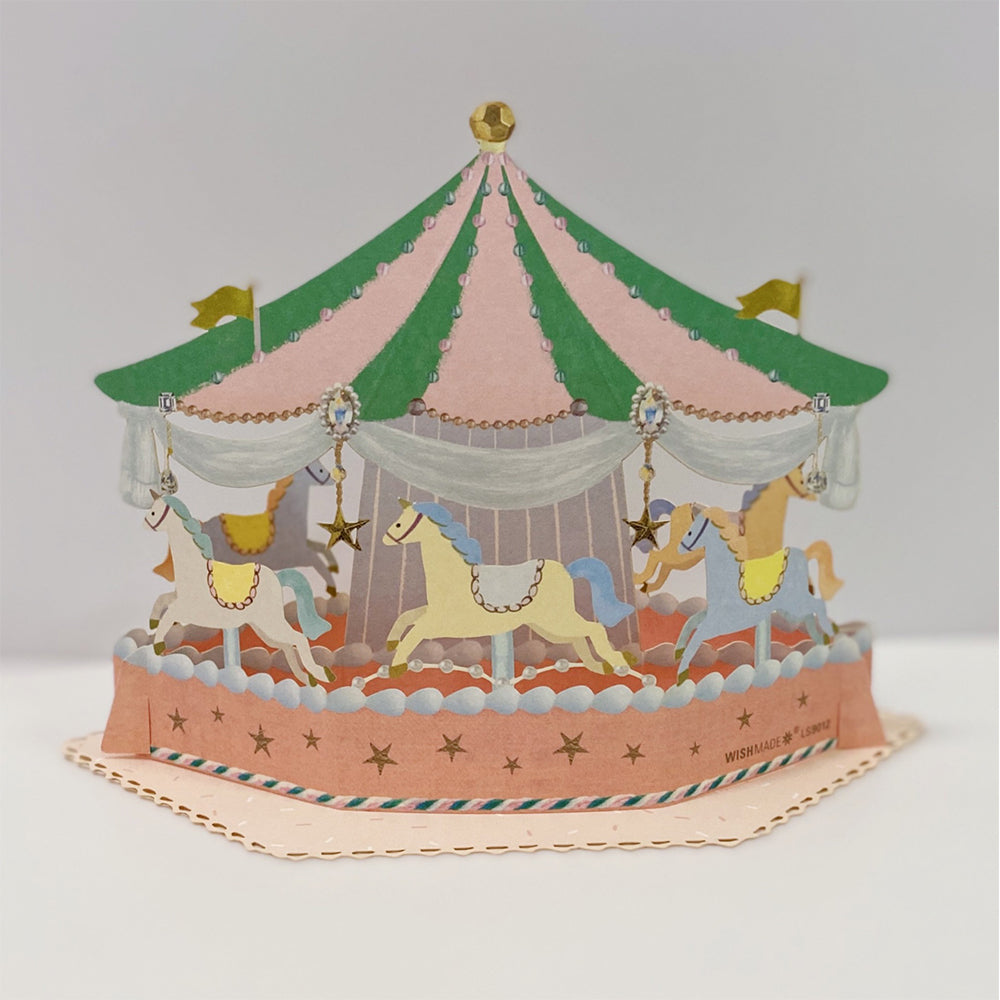Creative 3D Pop Up Greeting Card Happy Carousel Card - MadeMine Custom ...
