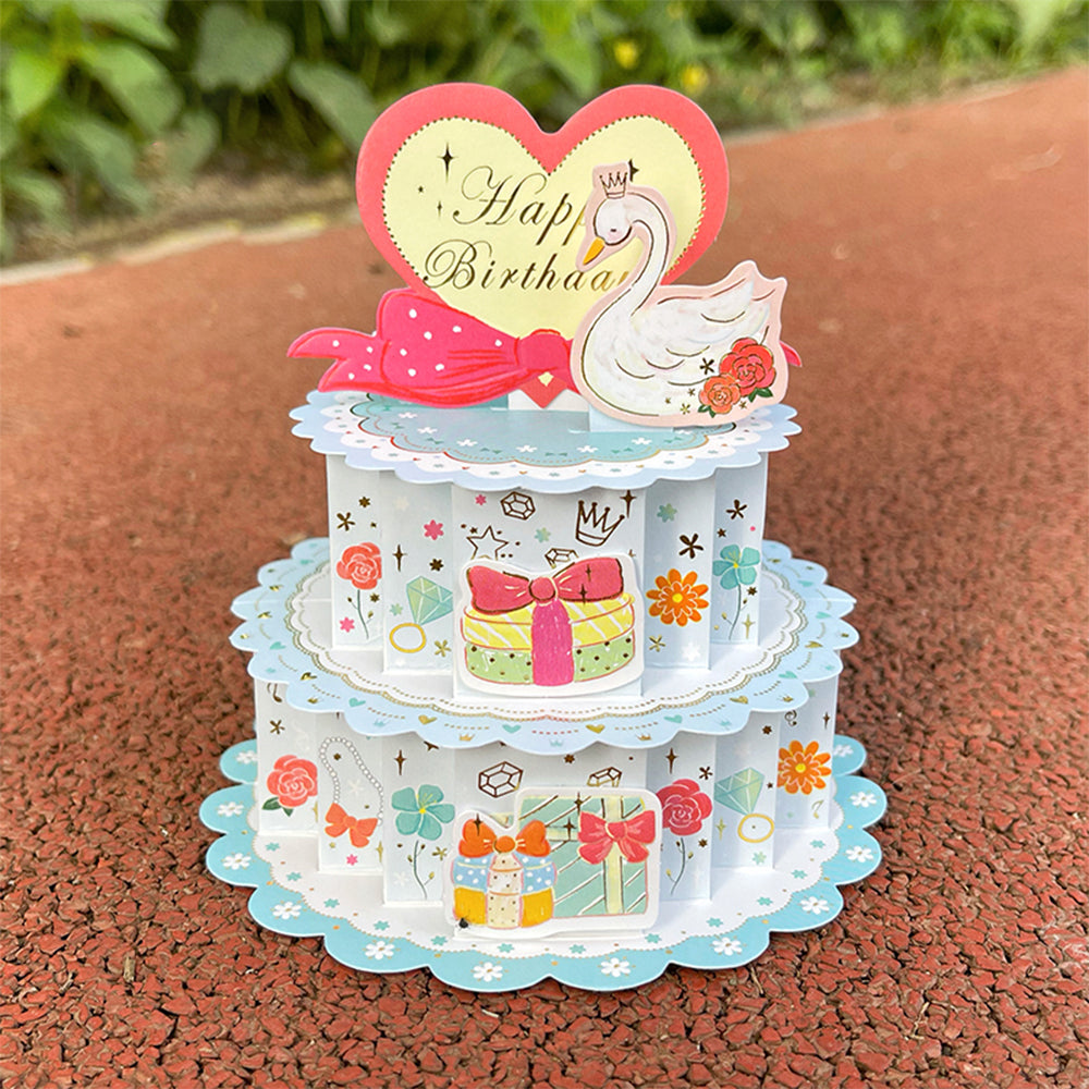 Creative 3D Pop Up Greeting Card Cute Birthday Cake Card - MadeMine ...