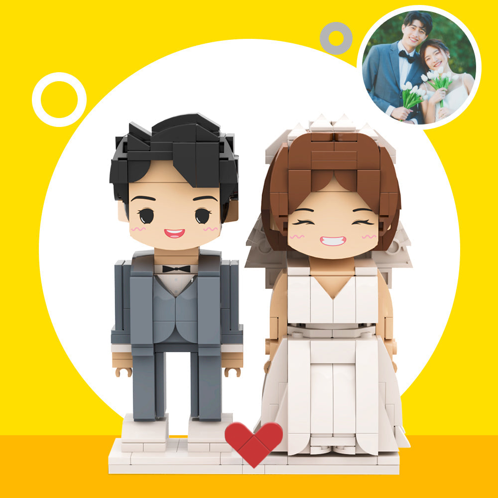 Creative Building Block Customizable Fully Body 2 People Custom Brick ...
