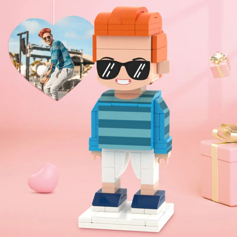 Full Body Customizable 1 Person Custom Brick Figures Small Particle ...