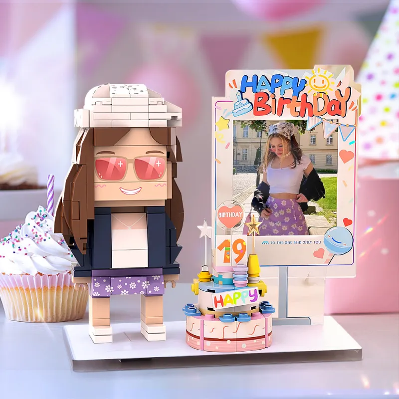Full Body Birthday Themed Brick Figures Universal Interlocking Plastic ...