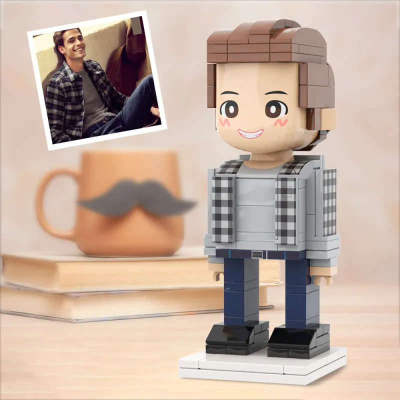 Full Body Customized 1 Person Duddu Brick Figures Birthday Gift Father ...