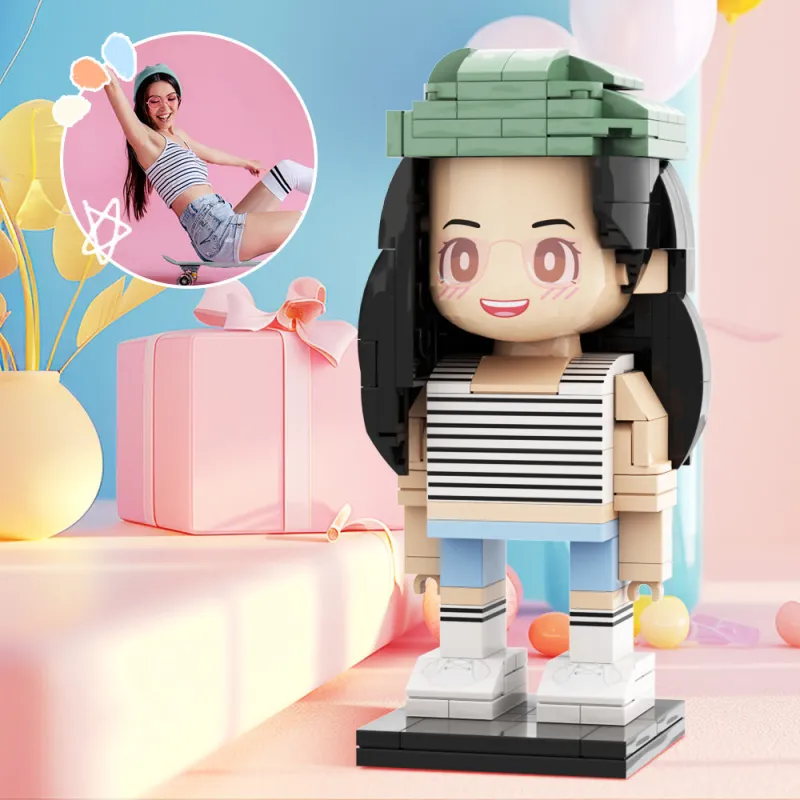Full Body Customized 1 Person Duddu Brick Figures Valentine's Day Gift ...