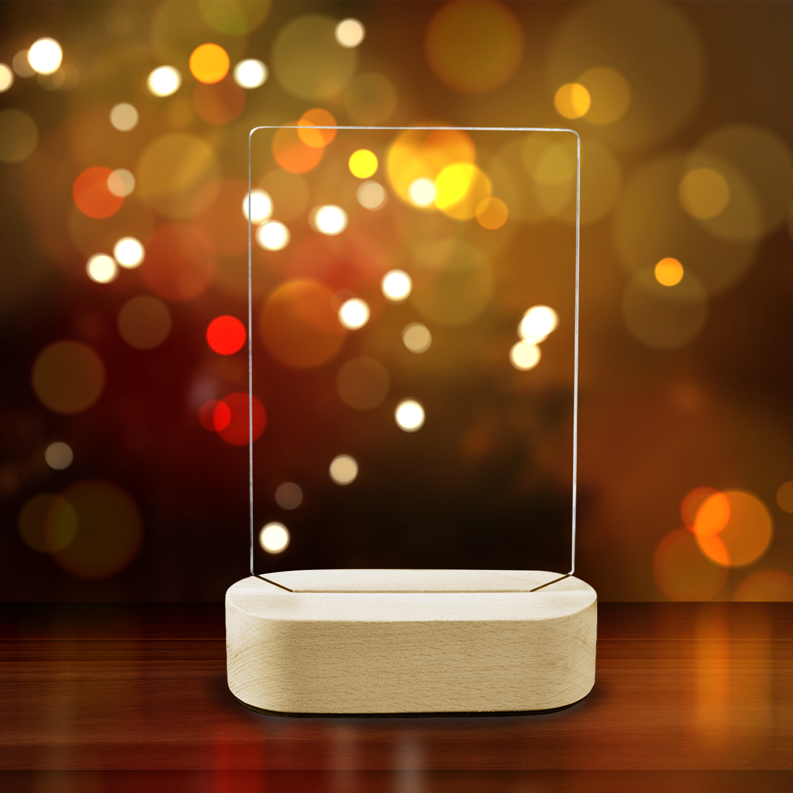Custom Acrylic Photo Plaque with Wooden Base – Personalized Desktop ...