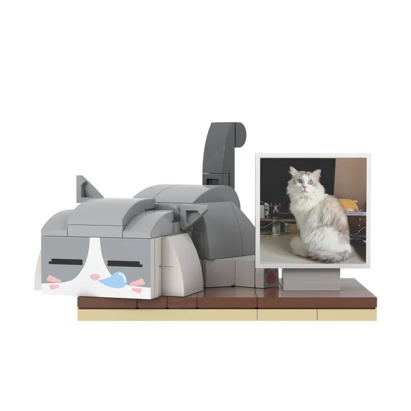 Custom Cute Pet Brick Figure Fully Body Customizable 1 Cat with Photo ...