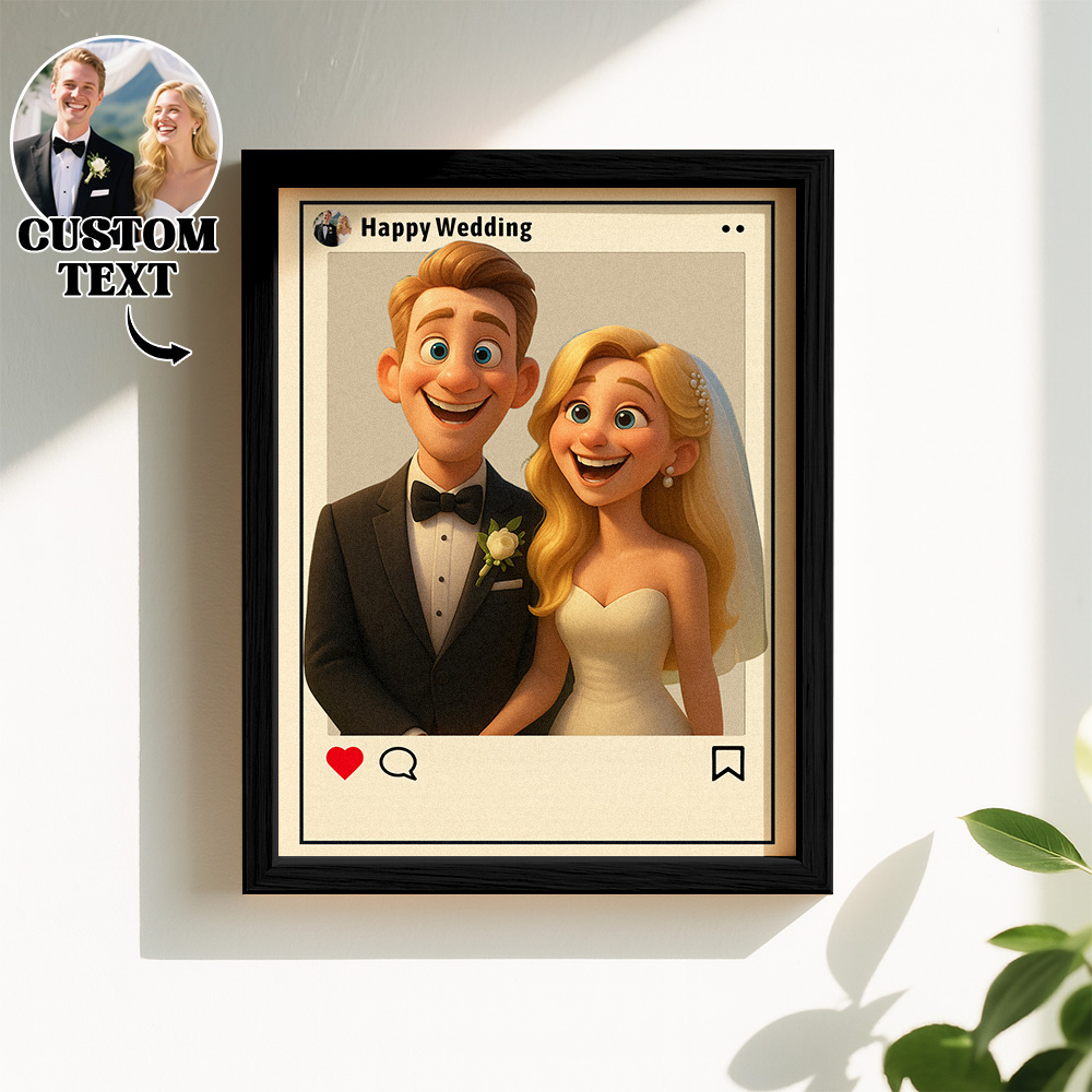 Personalized Cartoon Style Portrait Photo Frame Social Media Style ...