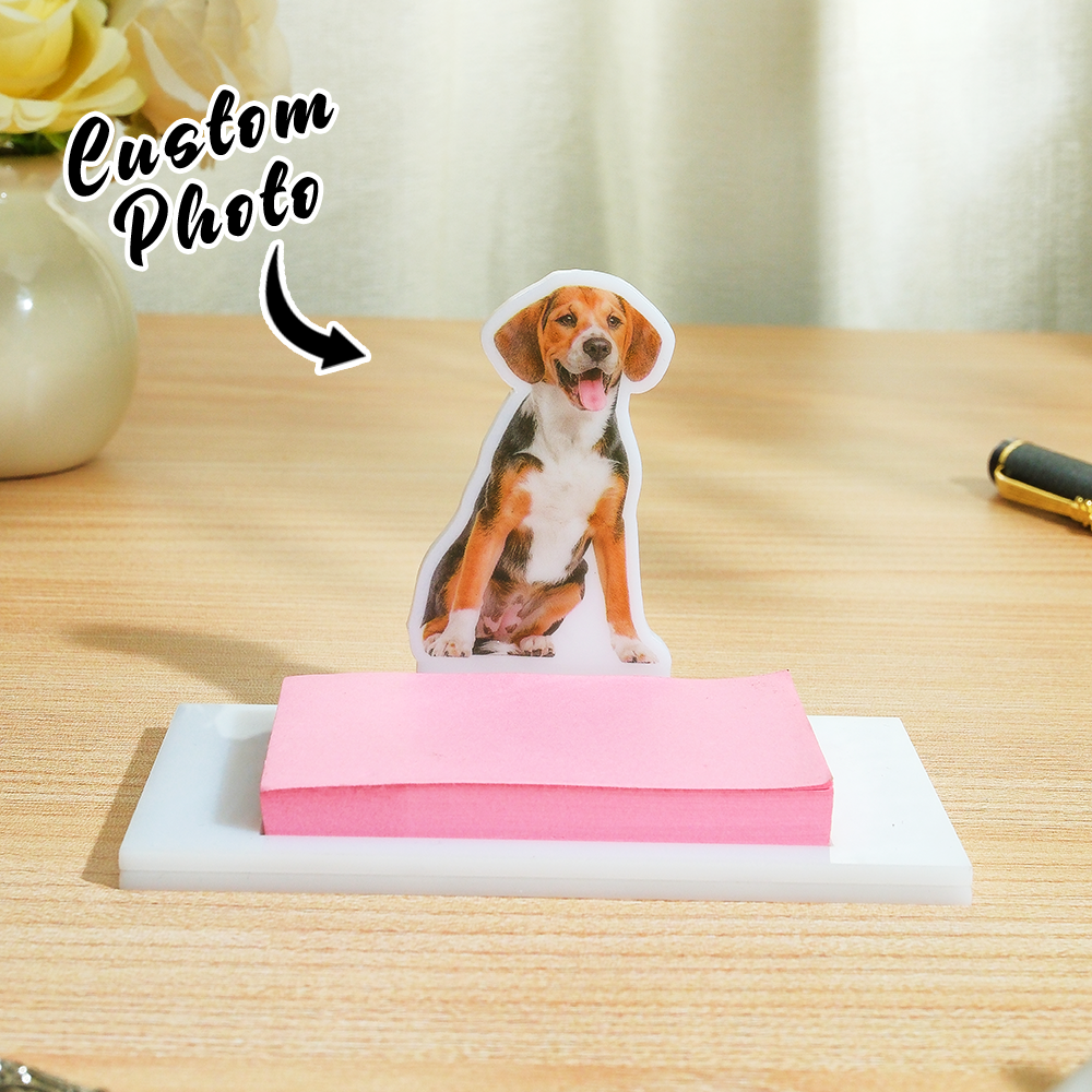 Personalized Acrylic Sticky Note Holder with 100pcs Sticky Notes ...