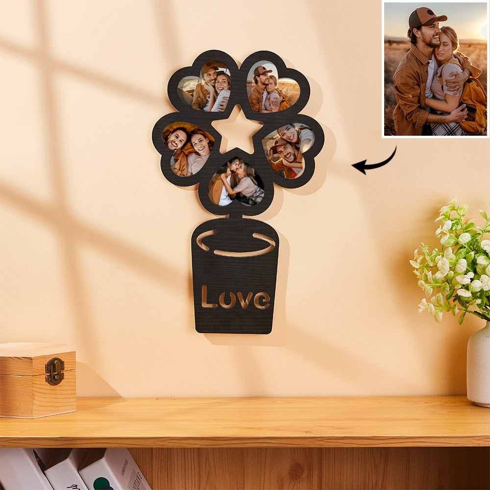 Custom Heart Photo Wall Decor Personalized Acrylic Photo Frame Wall ...