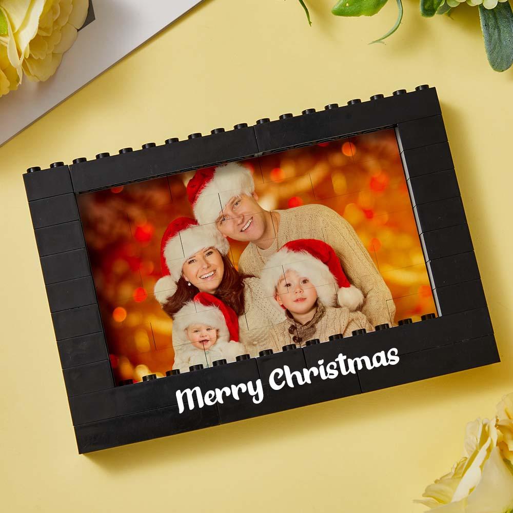 Custom Text Black Building Block Photo Frame – Birthday & Christmas ...
