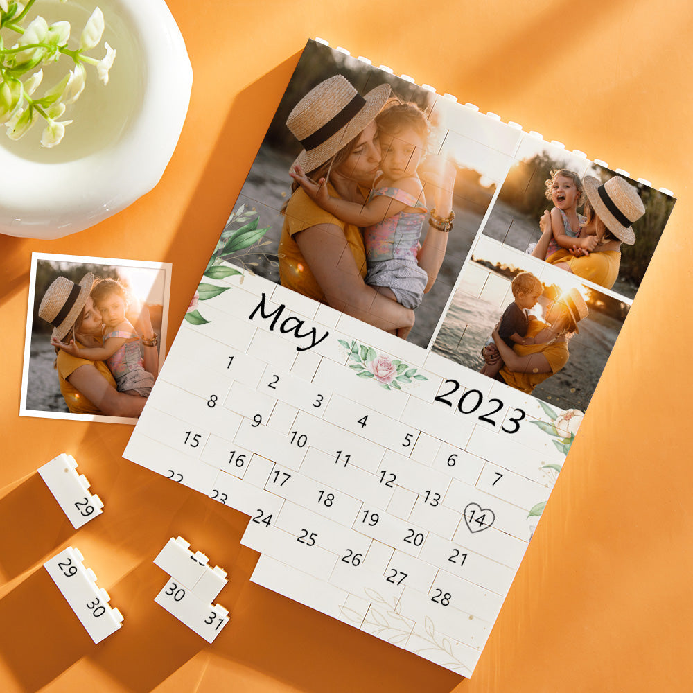 Custom Building Block Puzzle Vertical Building Photo Calendar Brick ...