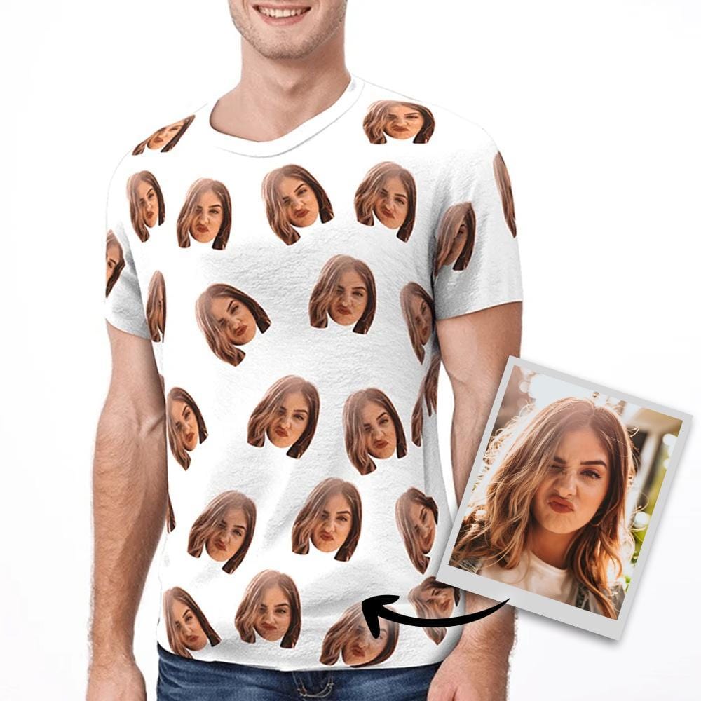 Custom Face T-shirt Cool Gift For Him - MadeMine Custom Drop Shipping