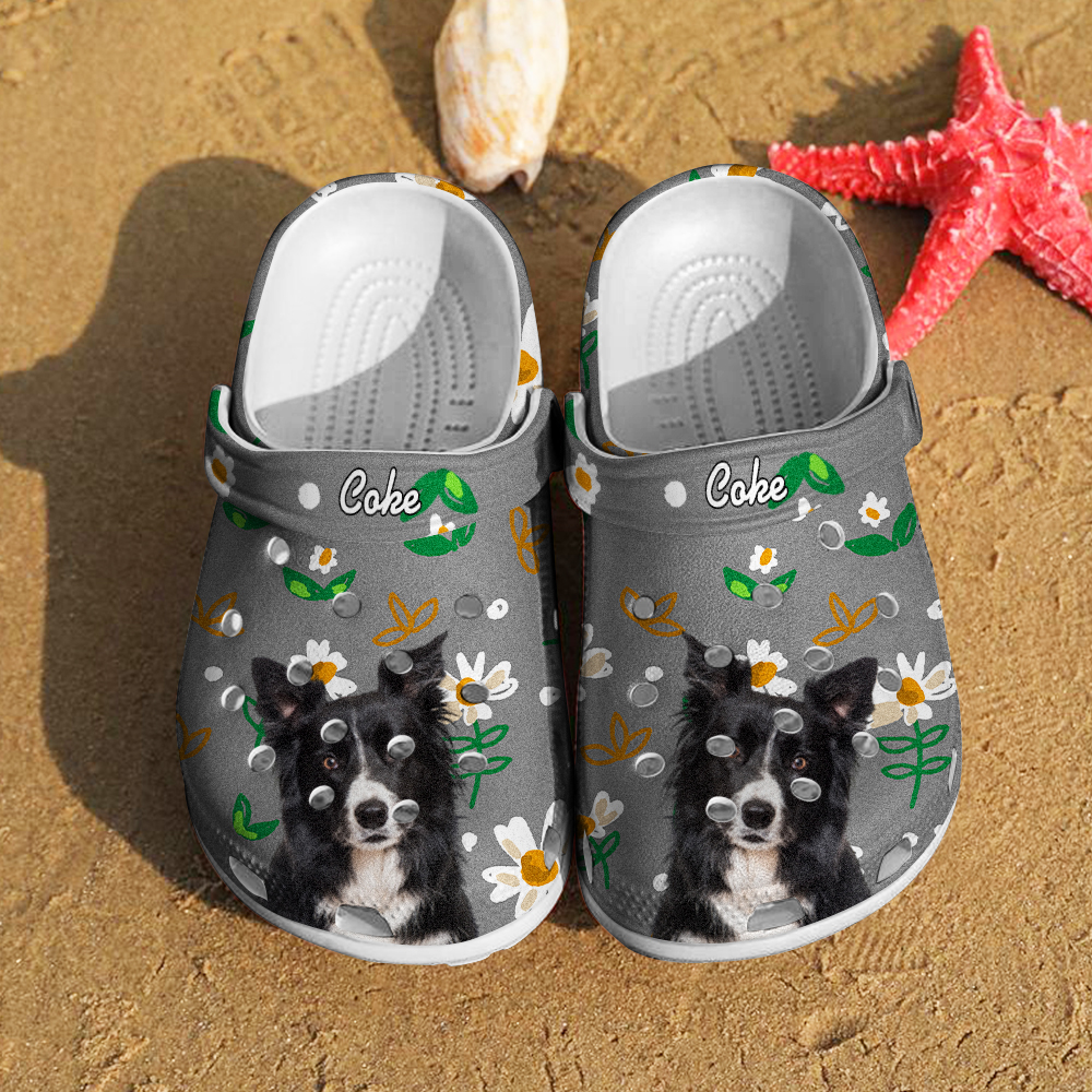 Personalized Pet Portrait Clogs Slipper with Name Funny Clog Birthday ...