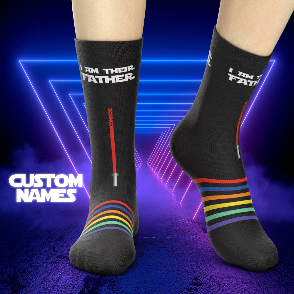Personalized Name Socks I Am Their Father Socks Best Father's Day Gifts ...