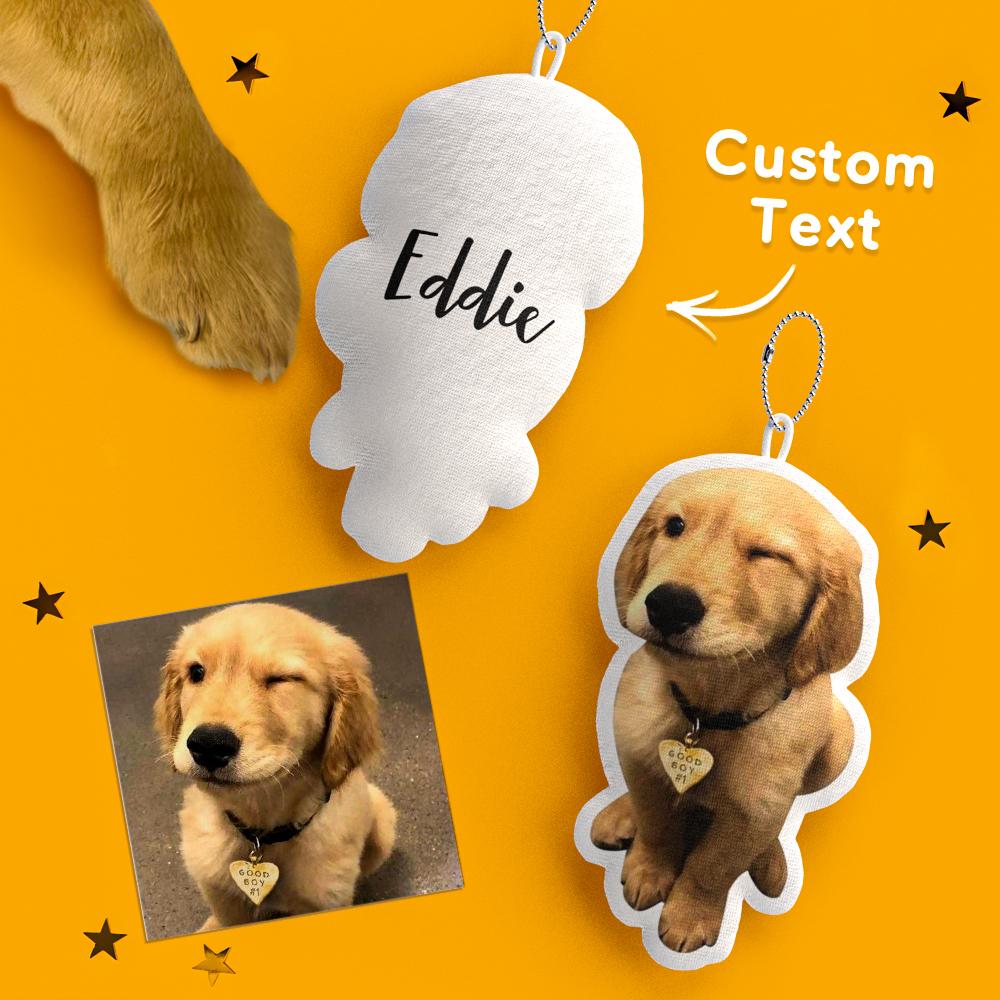 Custom Pet Pillow Keychain Name and Photo Keychains Gifts For Pet ...