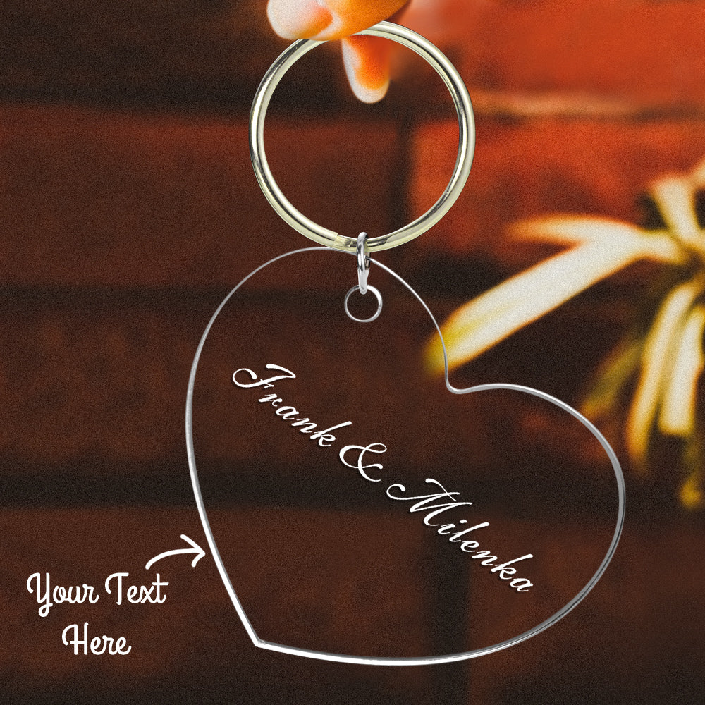 Customizable Acrylic Engraved Keychain Custom Gift - MadeMine Custom ...