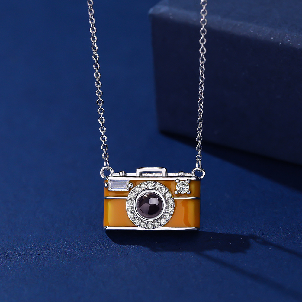 Personalized Photo Necklace Projection Gem Camera Necklace Anniversary ...