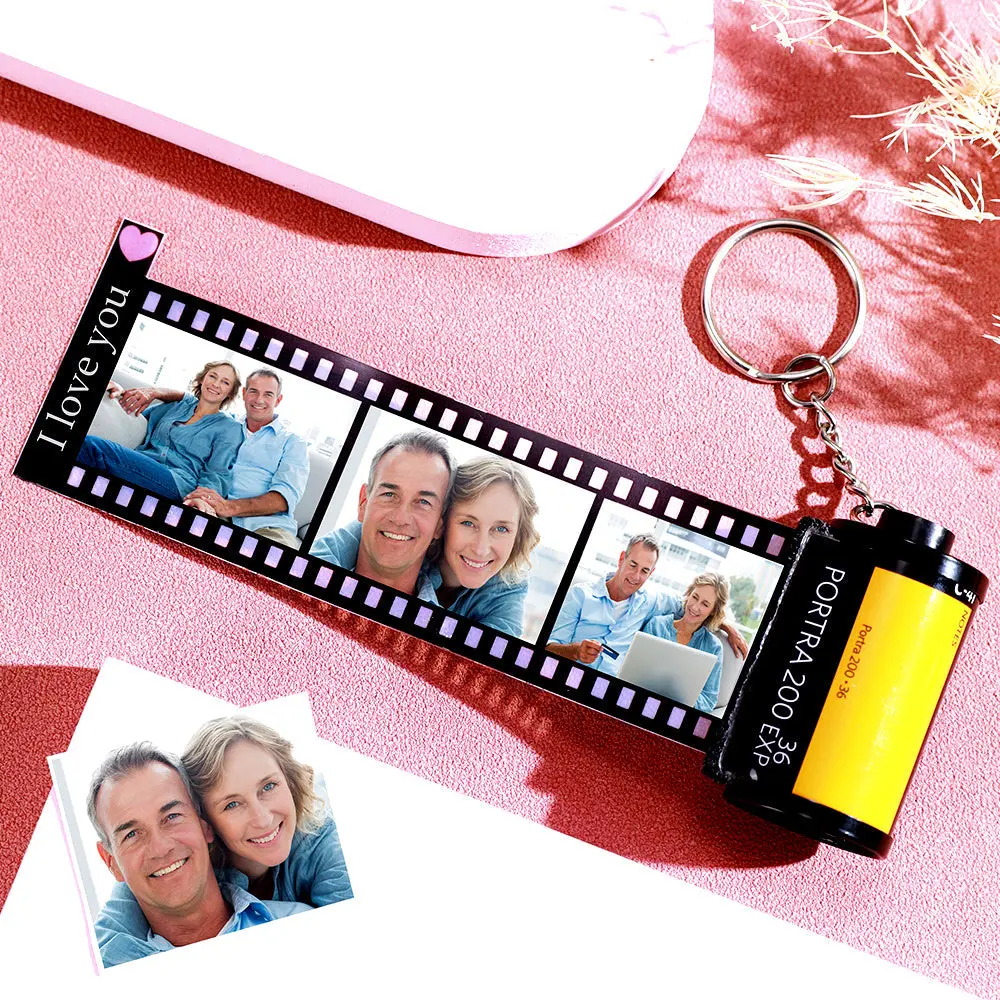 Anniversary Gifts Custom Text For The Film Roll Keychain Personalized ...